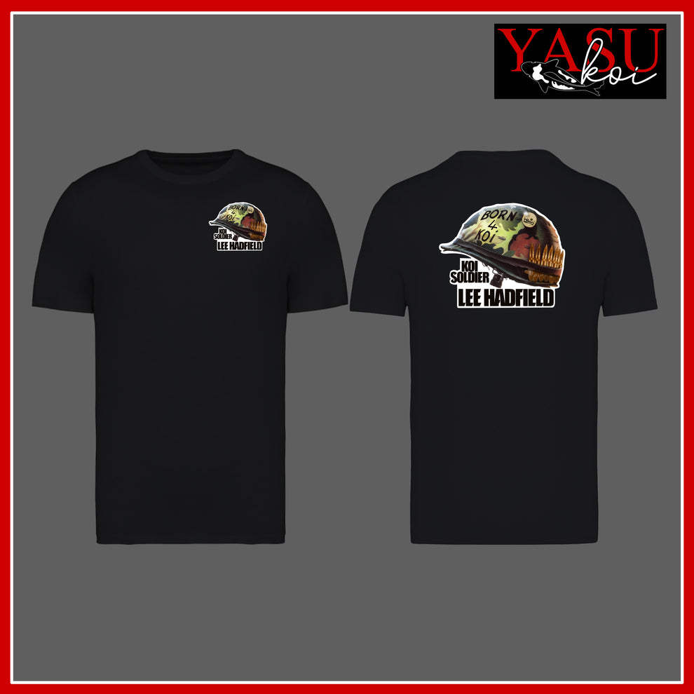 Koi Soldier - Lee Hadfield Official Black T-Shirt – Yasu Koi